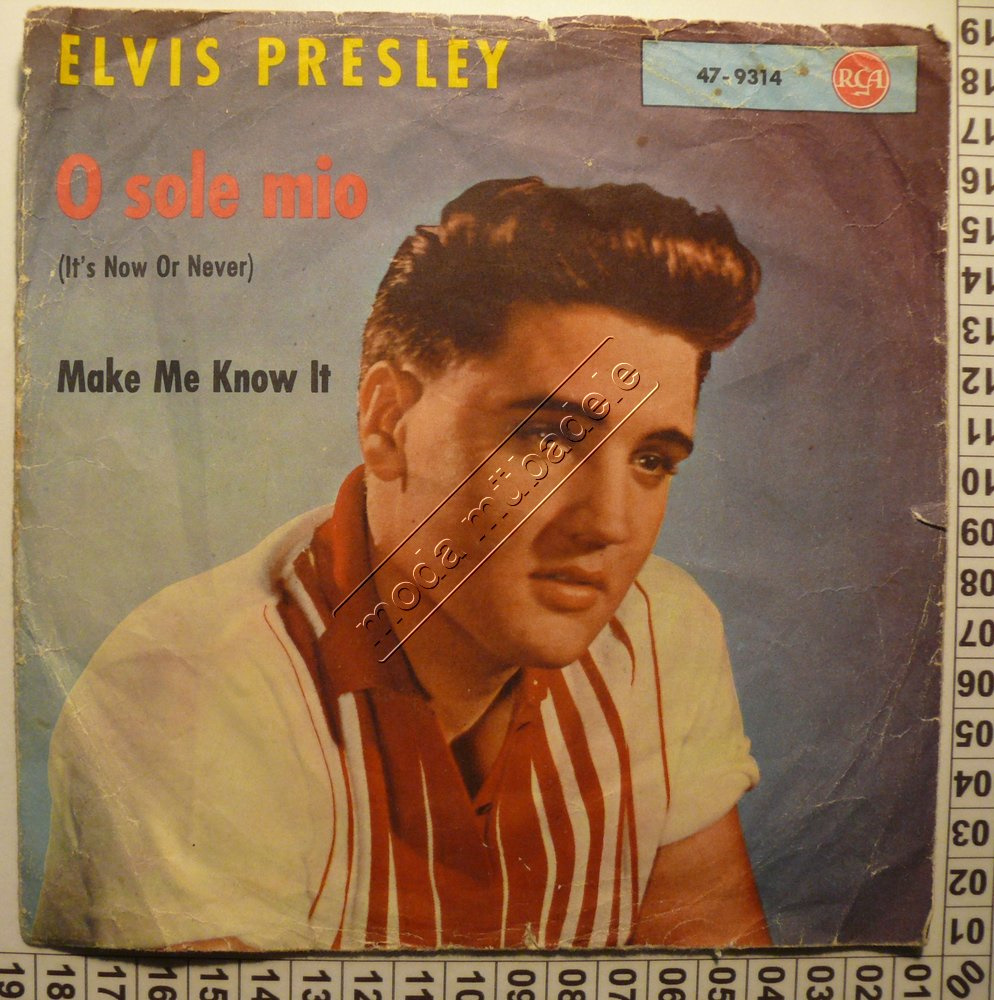 Efemera Müzik Elvis Presleye Ait Plak Kabı O Sole Mio İts Now Or